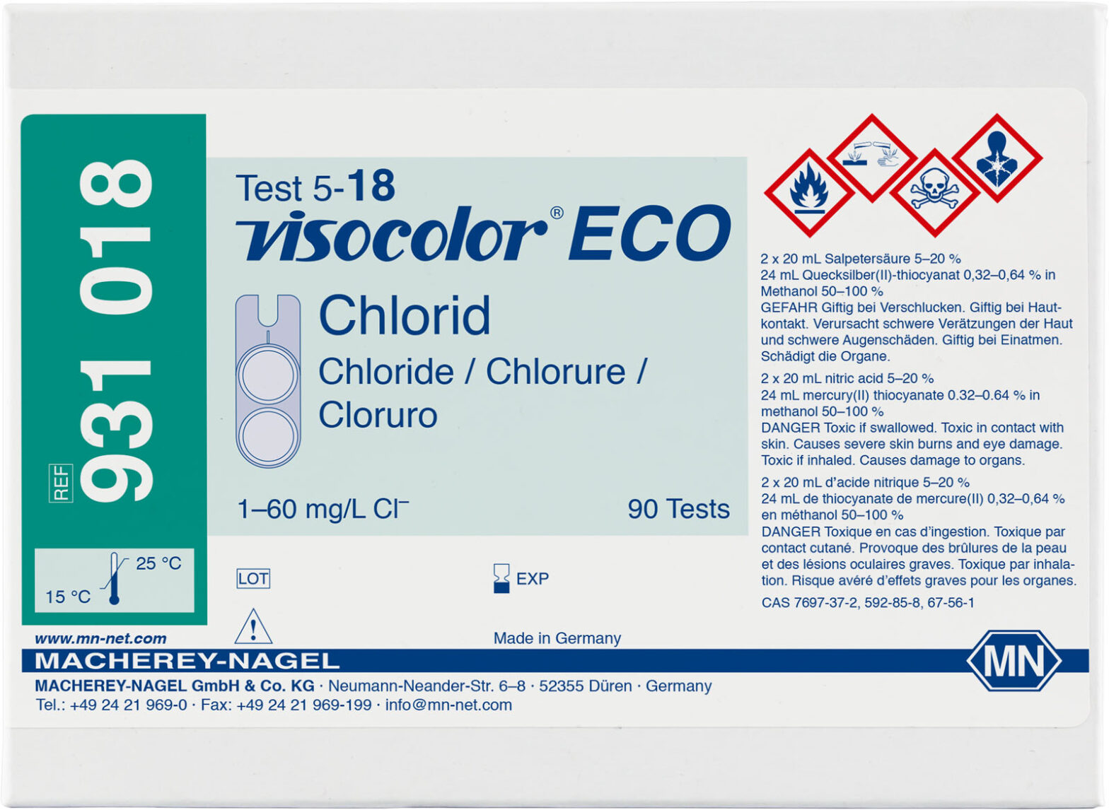 VISOCOLOR® ECO Chloride Test Kit | Vendart Diagnostics